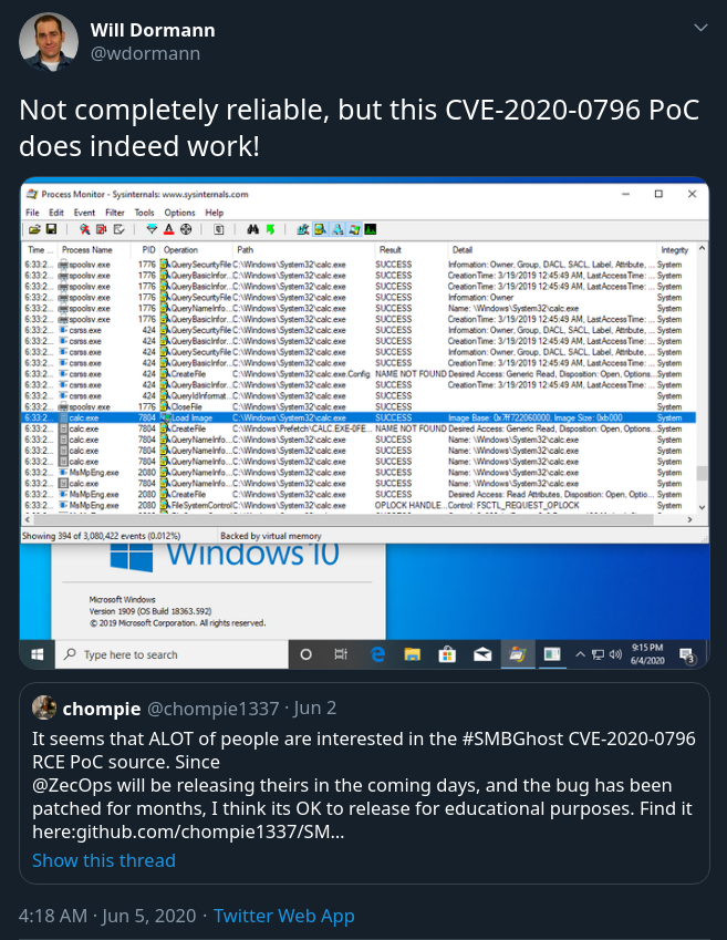 Windows 10 Smbghost Bug Gets Public Proof Of Concept Rce Exploit Security And Privacy News